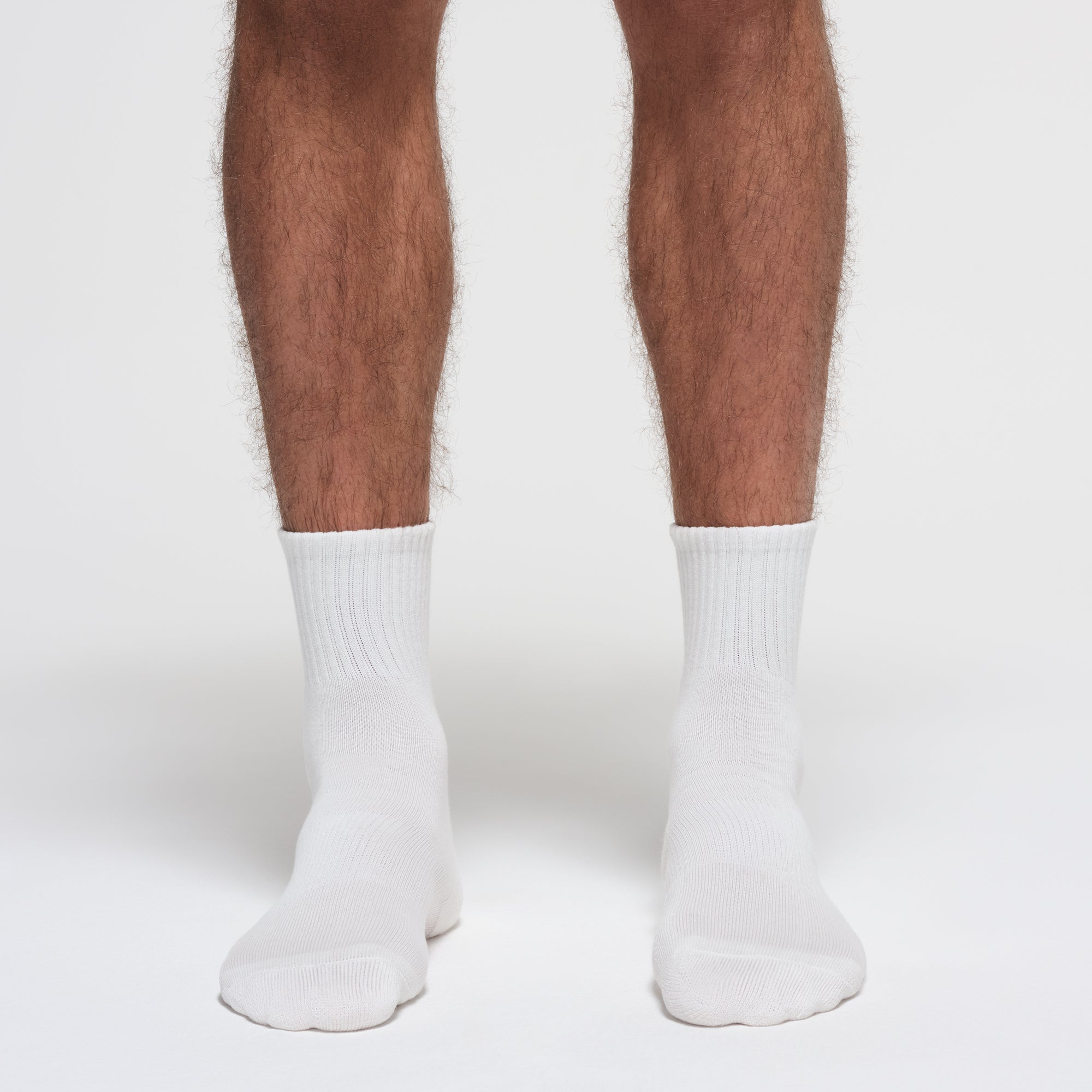 MENS QUARTER CREW SOCK 3 PACK CHALK M